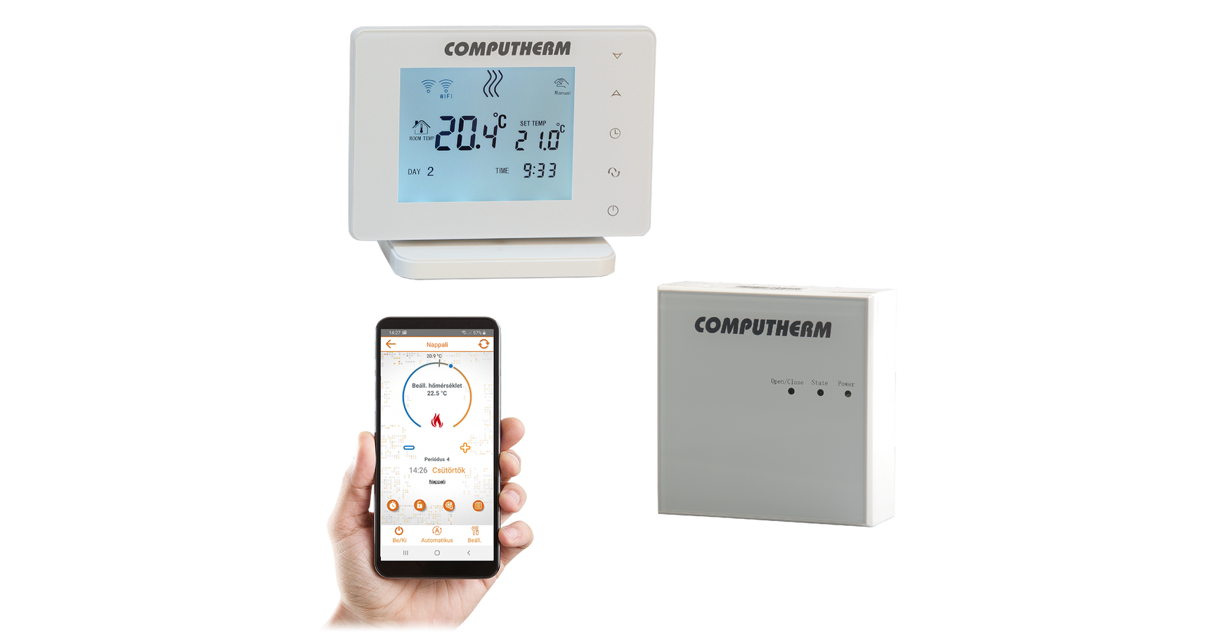 COMPUTHERM E400RF Wi-Fi termosztát | Villamossági anyagok webáruháza - villanyonline.hu