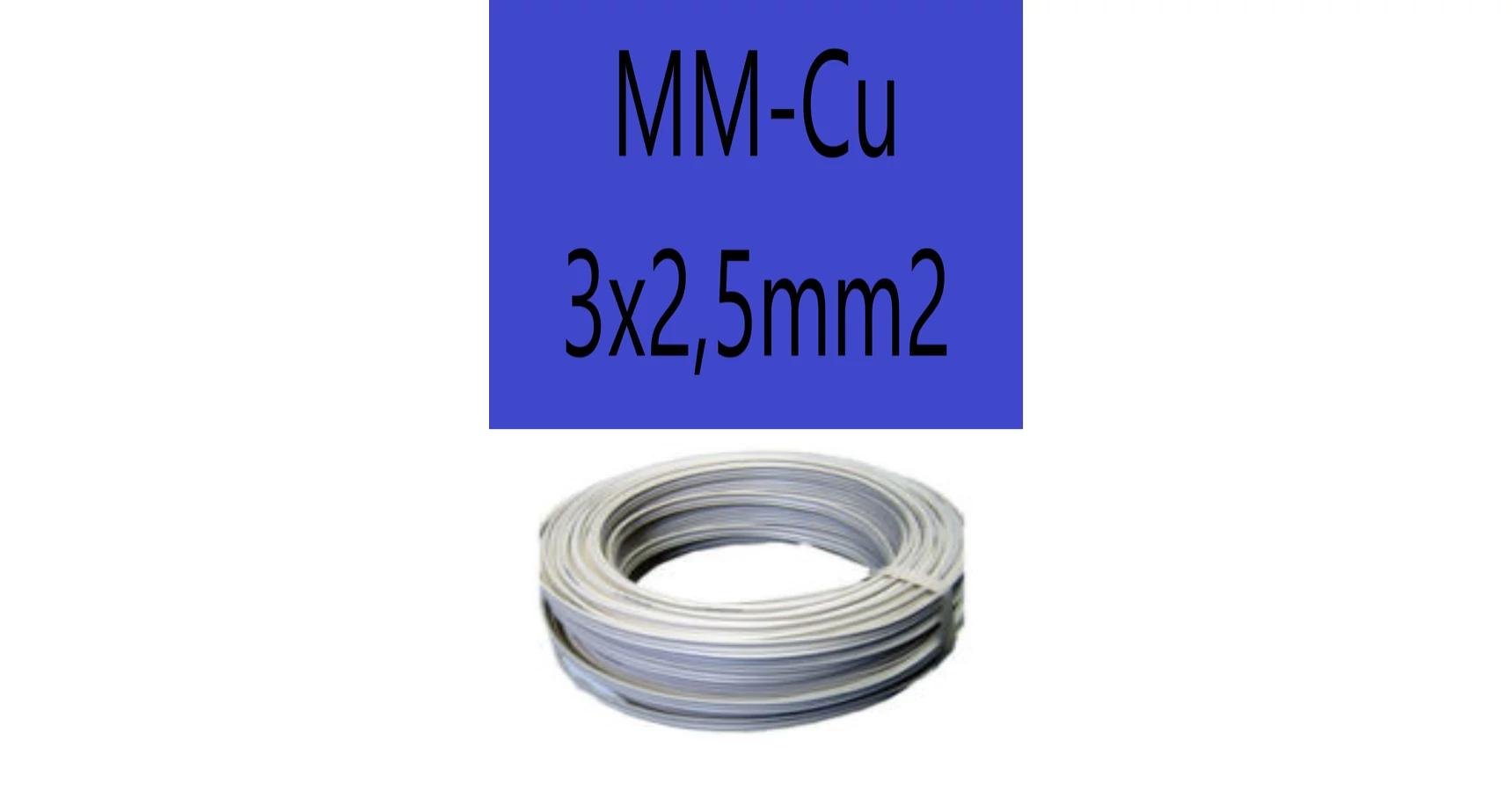 MMCu 3x2,5 mm2 MMFal kábel falba helyezhető lapos réz kábel ...